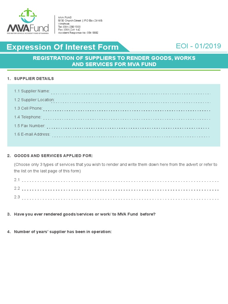 Expression of Interest Registration Form | PDF | Computing And Information Technology | Business