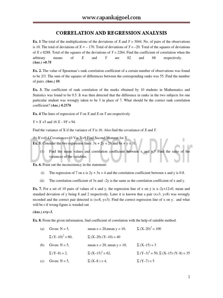Correlation and Regression Analysis Guide | PDF | Correlation And ...