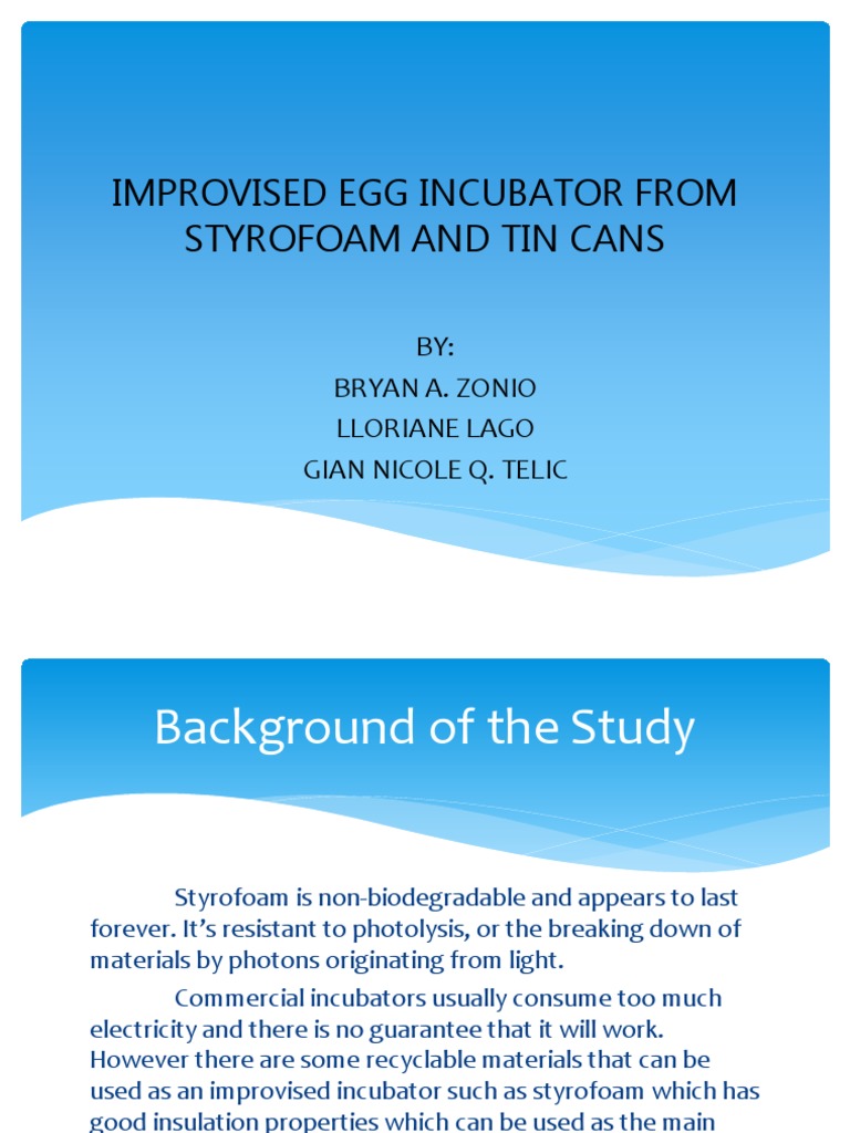 Styrofoam Egg Incubator Design Guide | PDF | Polystyrene | Nature