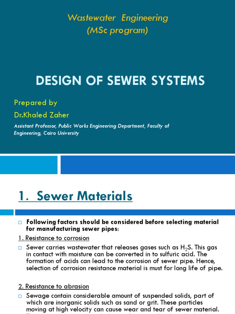 2 Design of Sewers v2 0 | PDF | Sanitary Sewer | Combined Sewer