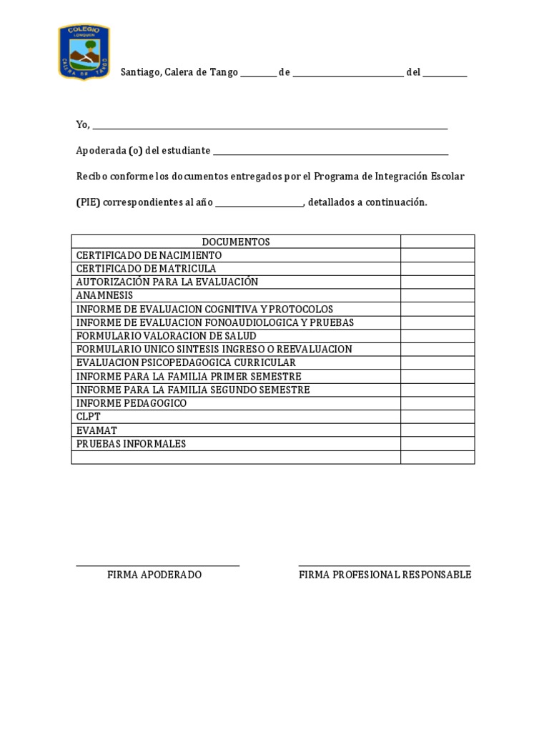 Certificado de Apoderado PIE | PDF | Crecimiento personal y profesional | Finanzas y dinero