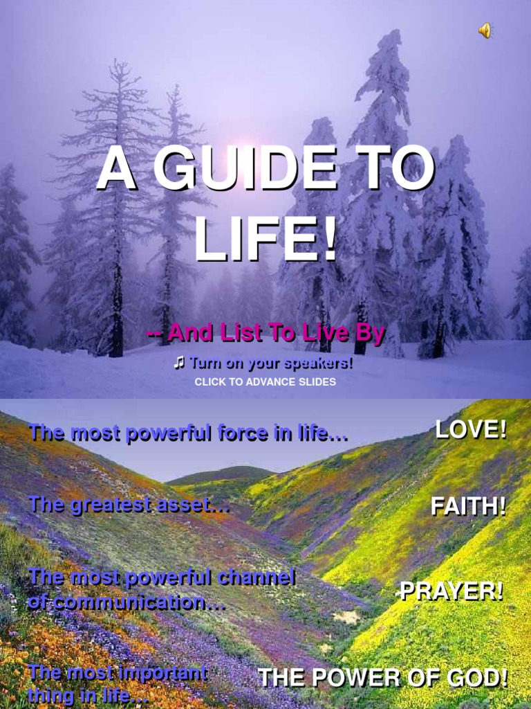 A Guide To Life!: - and List To Live by | PDF
