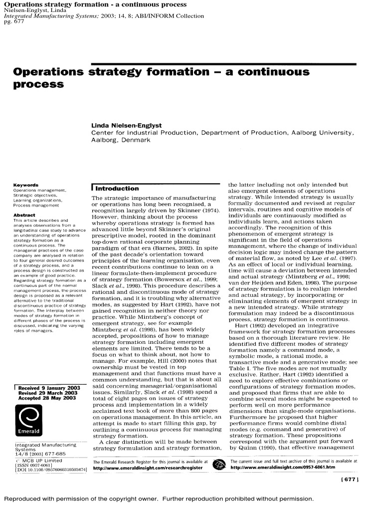 Integrated Manufacturing Systems 2003 14, 8 ABI/INFORM Collection | PDF