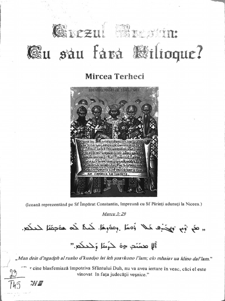 Crezul Crestin Cu Sau Fara Filiovqe PDF | PDF