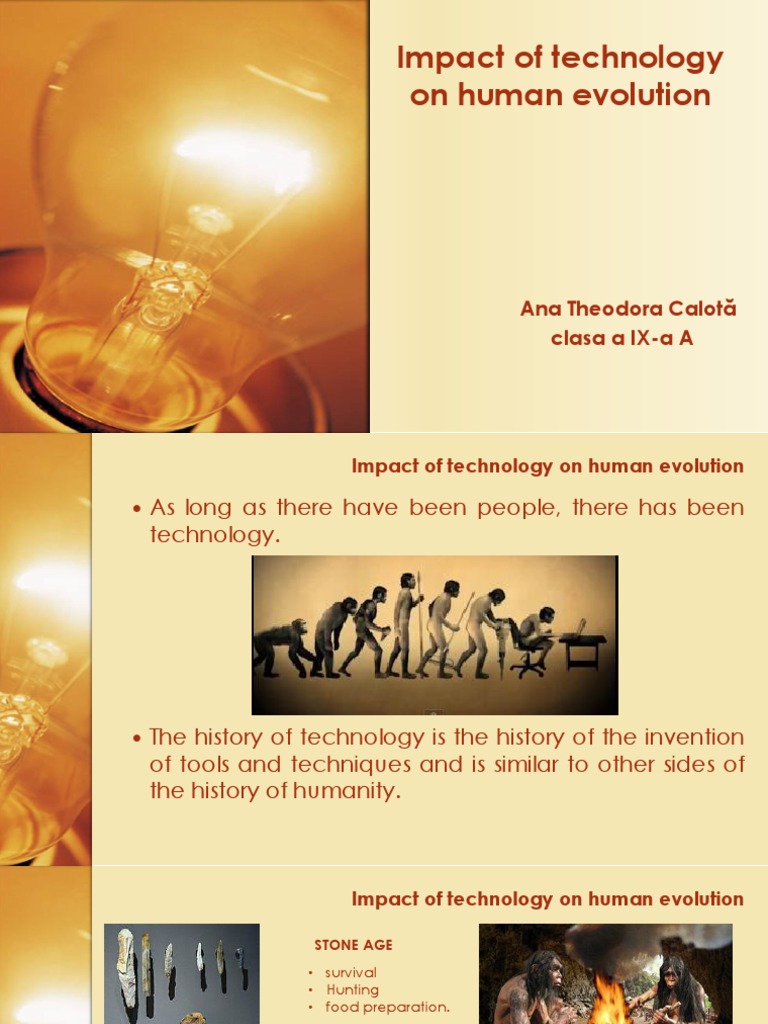 Impact of Technology On Human Evolution - 1 | PDF | Science ...