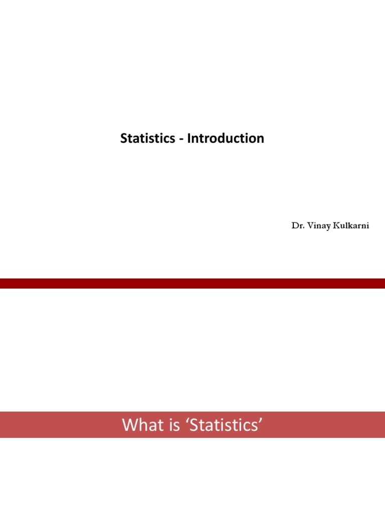 01 Statistics Introduction PDF | Download Free PDF | Data Analysis ...