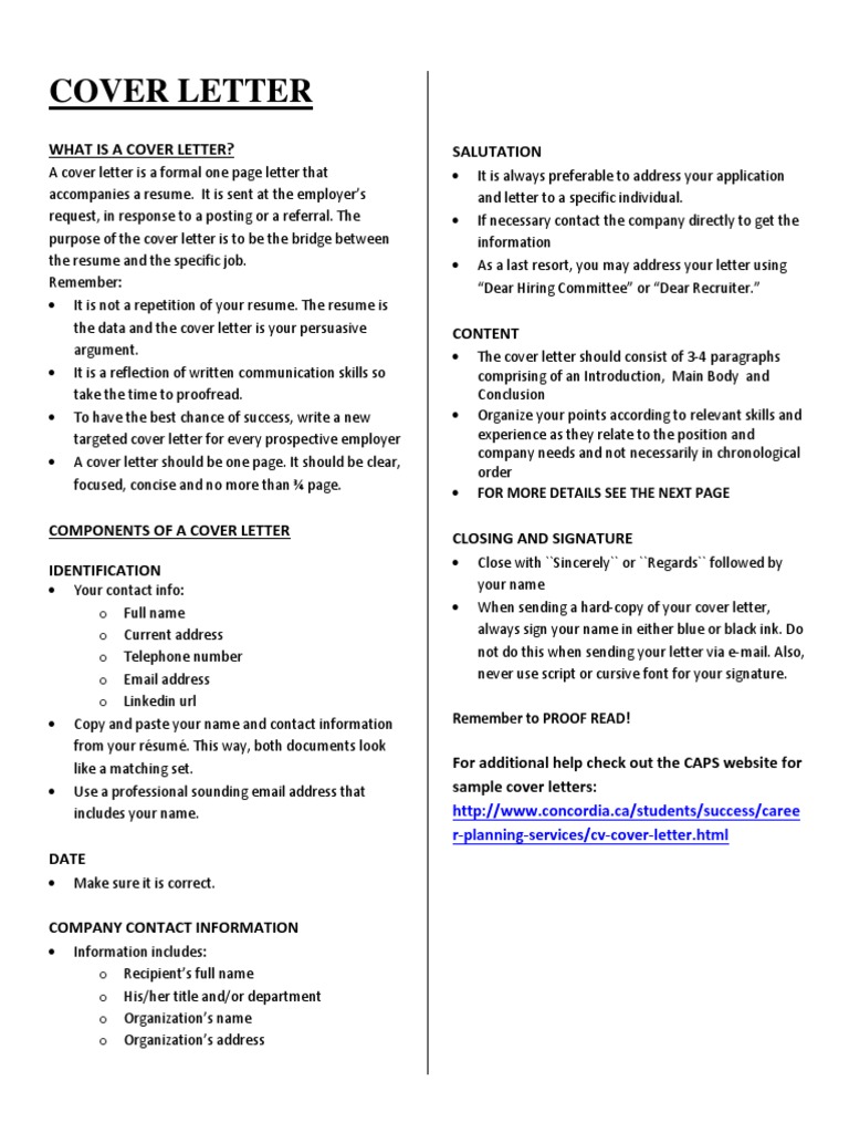 Cover Letter GUIDE | PDF | Job Hunting | Résumé