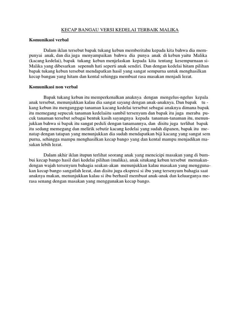 Kecap Bangau Versi Kedelai Terbaik Malika | PDF