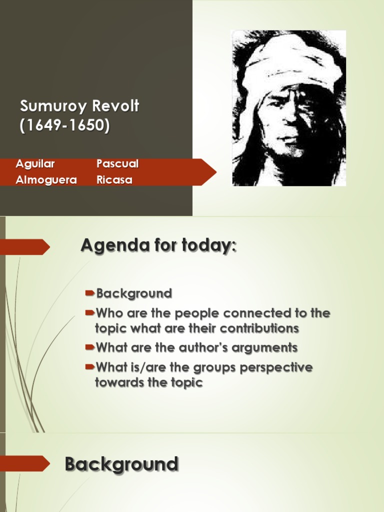 Sumuroy Revolt (1649-1650) : Aguilar Almoguera Pascual Ricasa | PDF