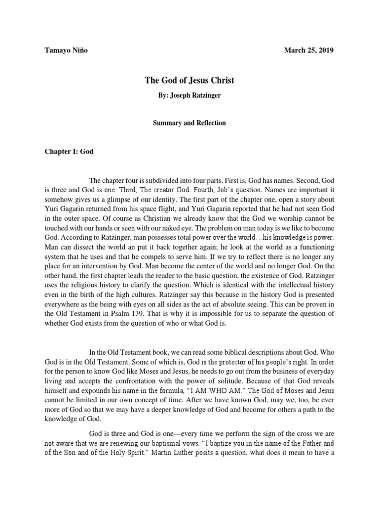 Understanding the God of Jesus Christ | PDF | God The Father | Trinity