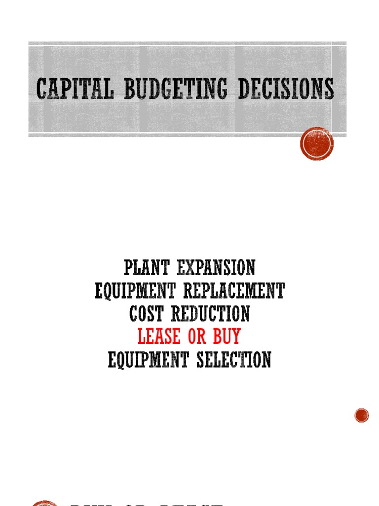 Buy or Lease - Mas Report | PDF | Net Present Value | Present Value