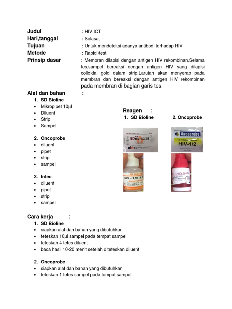 Metode Pemeriksaan HIV dengan ICT | PDF