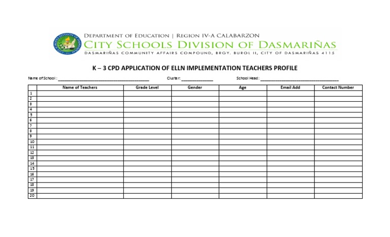 CPD Application of Elln Template | PDF | Software | Computing