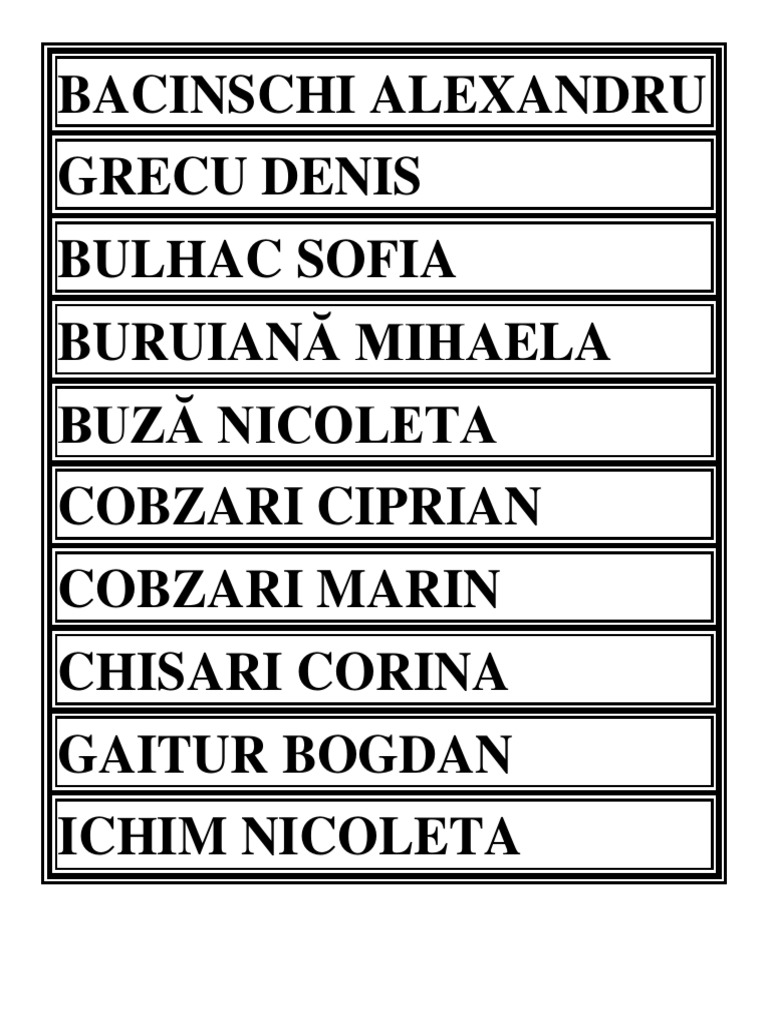 Lista Copiilor | PDF