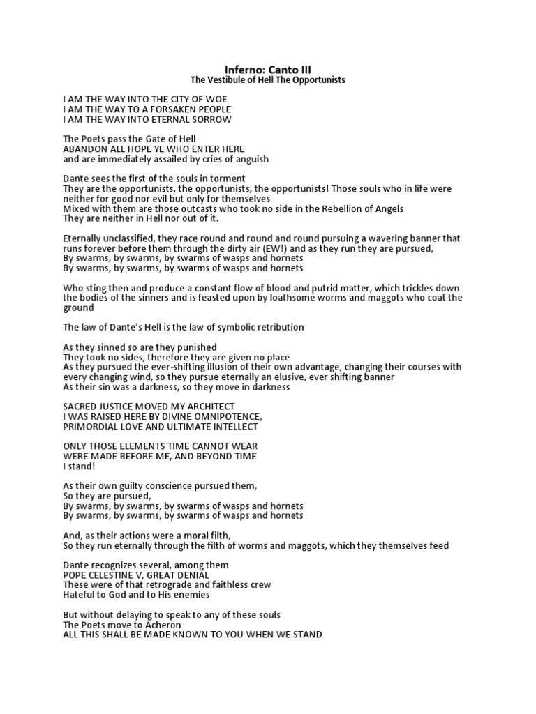 Inferno Script For Speech Choir | PDF | Inferno (Dante) | Religious ...
