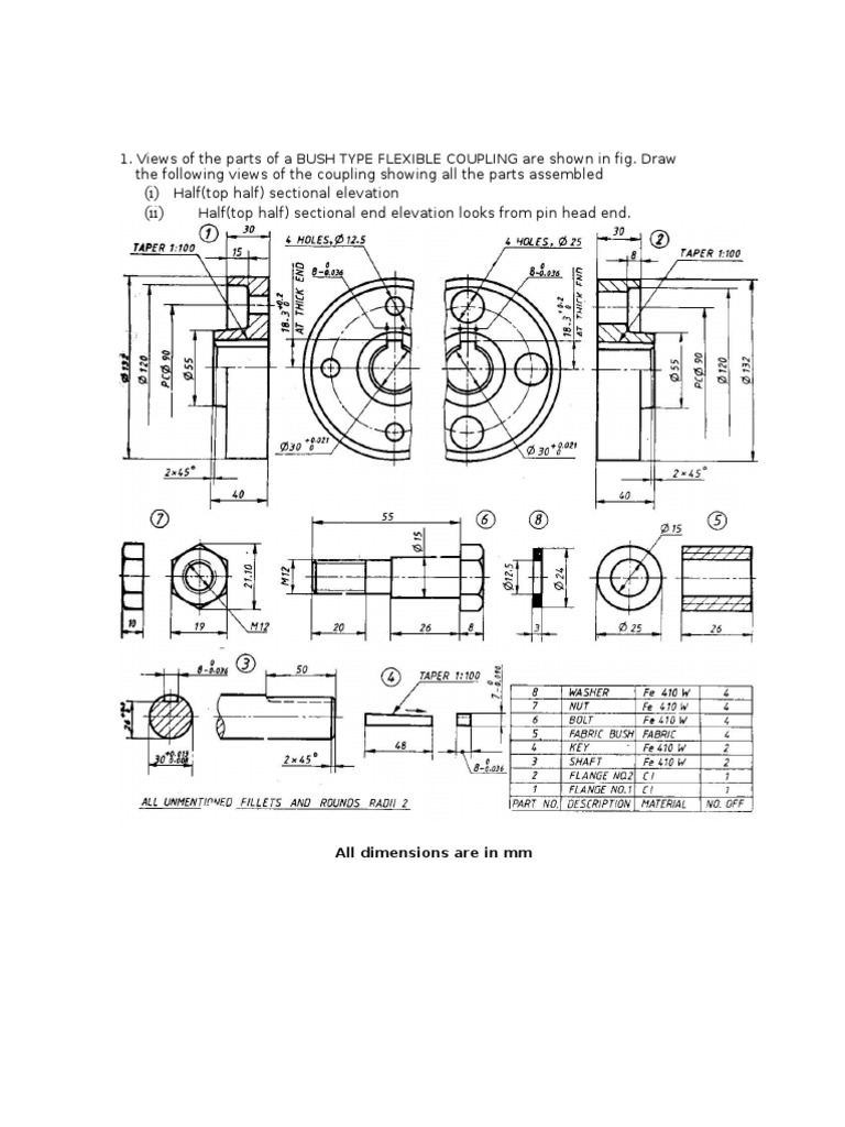 Assembly Views of Mechanical Couplings | PDF