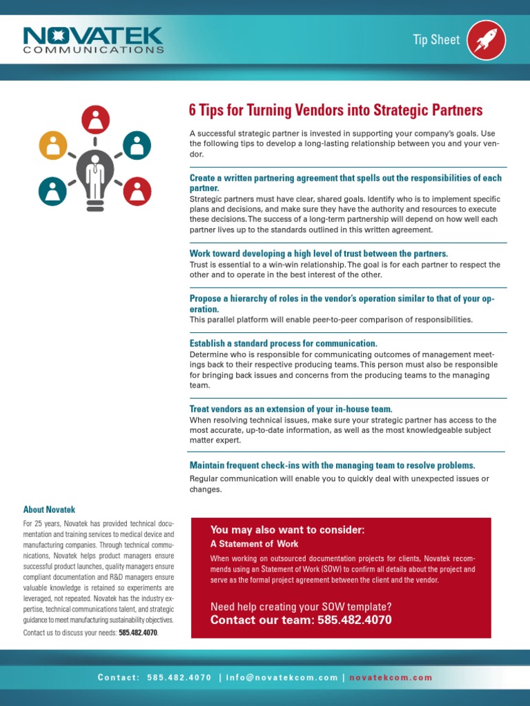 Tips for Strategic Vendor Partnerships | PDF | Economies | Business
