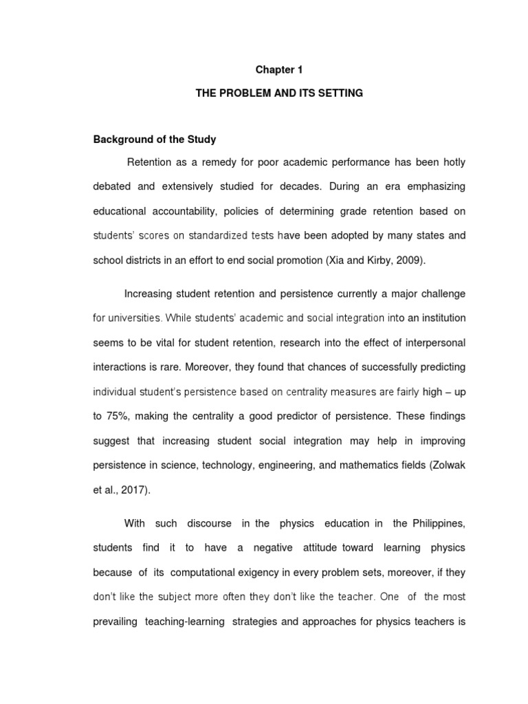 The Problem and Its Setting | PDF | Science, Technology, Engineering ...