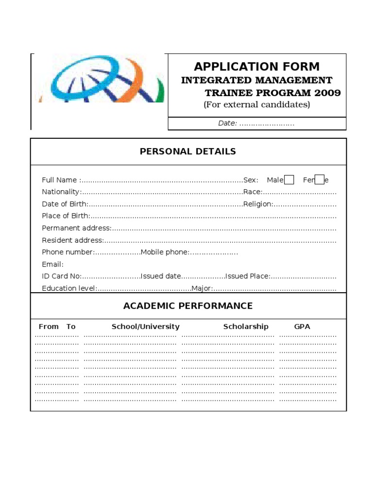 Integrated Management Trainee Application | PDF | Ho Chi Minh City ...