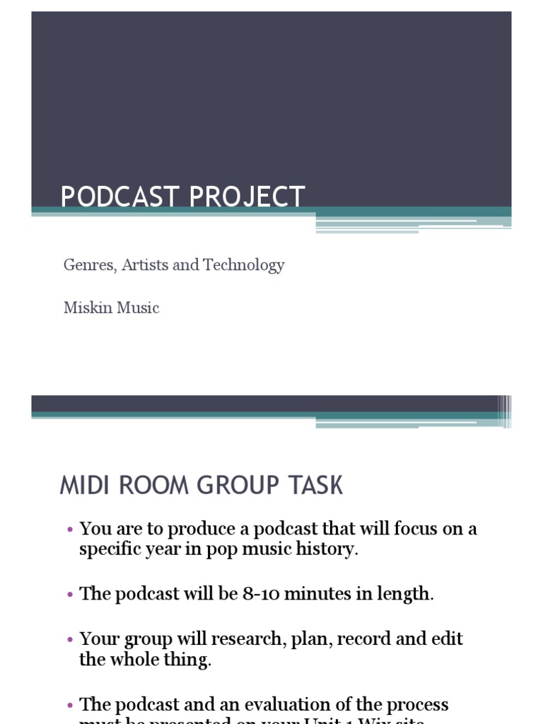 Podcast Project | PDF | Podcast | Entertainment (General)