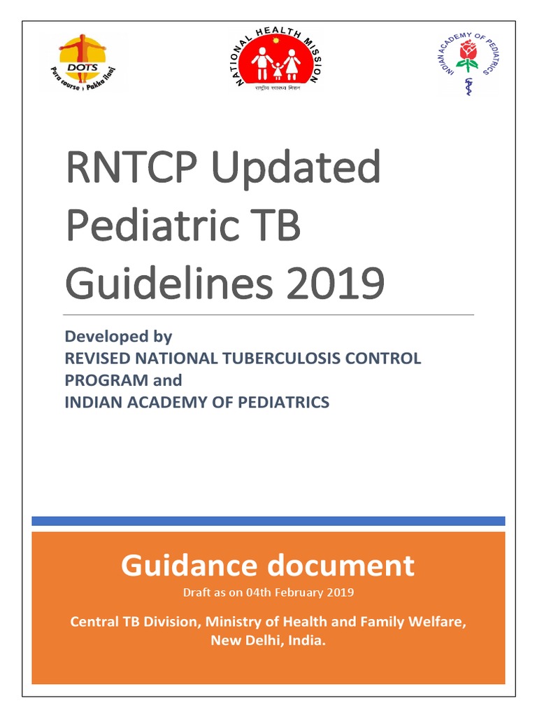 Updated Pediatric TB Guidelines 2019 - Guidance Document | PDF ...