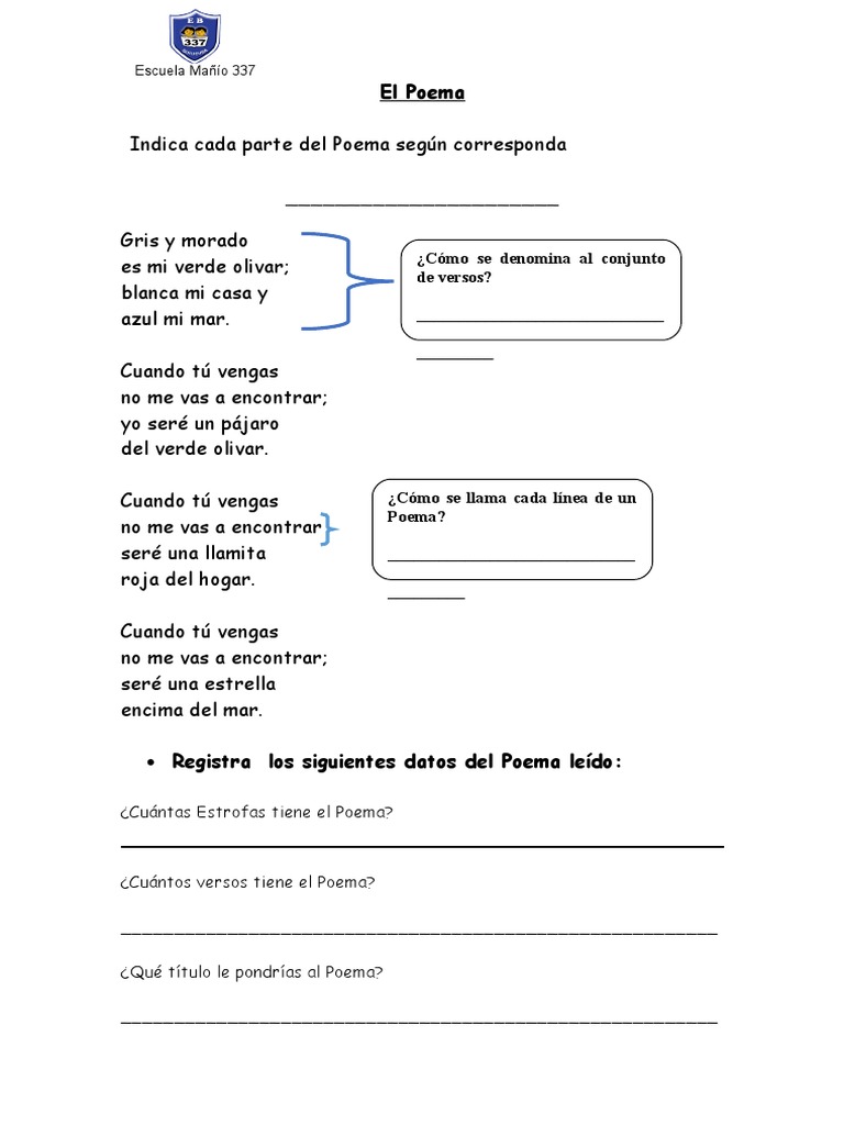 Guía Poema 2° | PDF