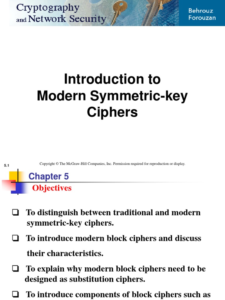 Introduction To Modern Symmetric-Key Ciphers | PDF | Cipher | Cryptography