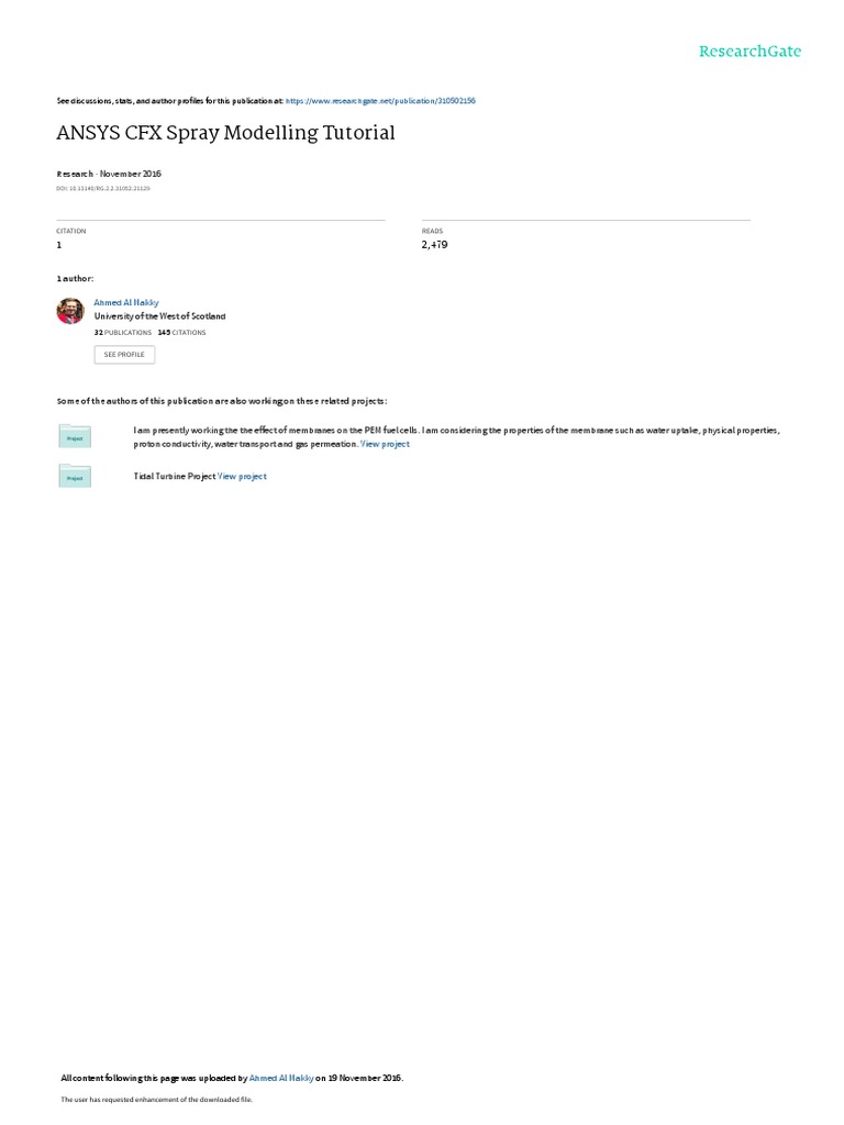 ANSYS CFX Spray Modelling Tutorial: A Step-by-Step Guide to Simulating Spray Combustion Using ...