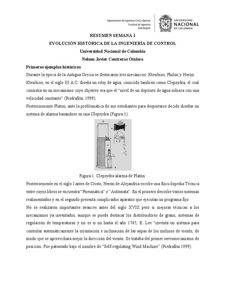 Evolución Histórica de La Historia Del Control | PDF | Máquina de vapor ...