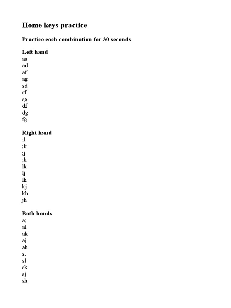 Homekeyspractice PDF | PDF