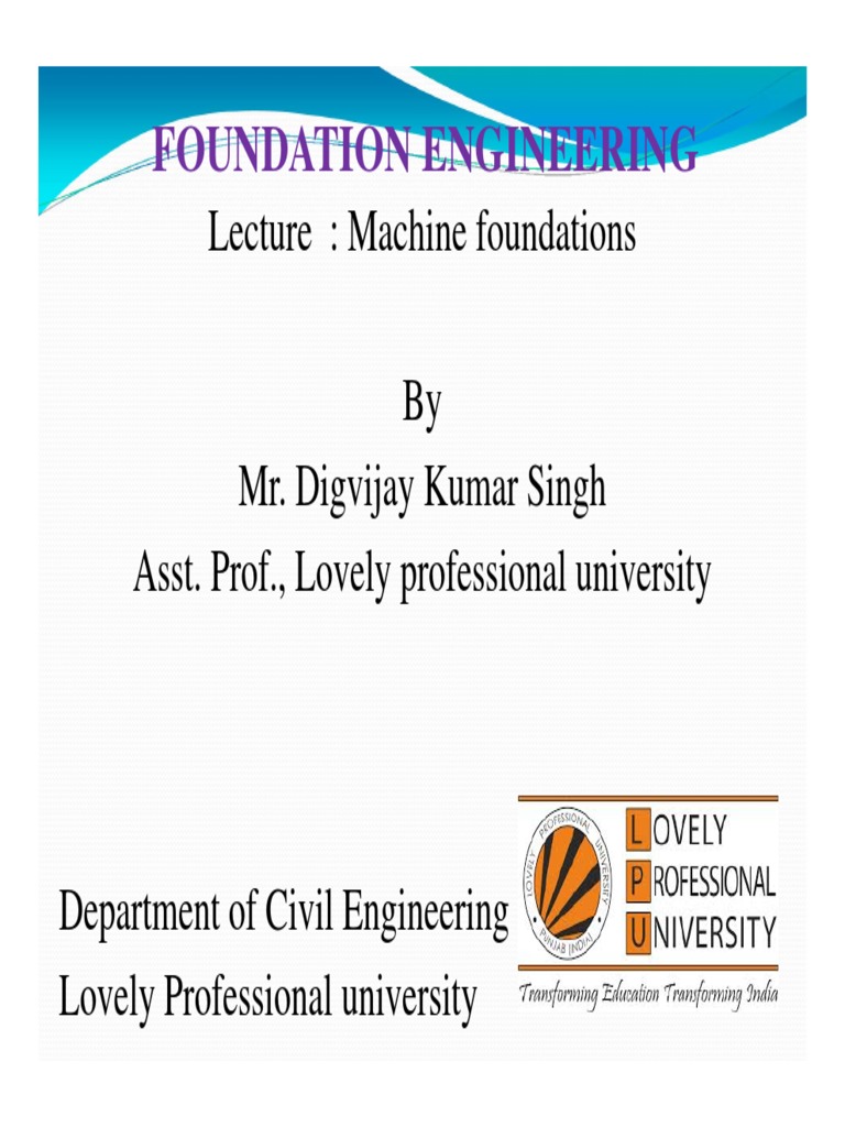 Machine Foundation | PDF