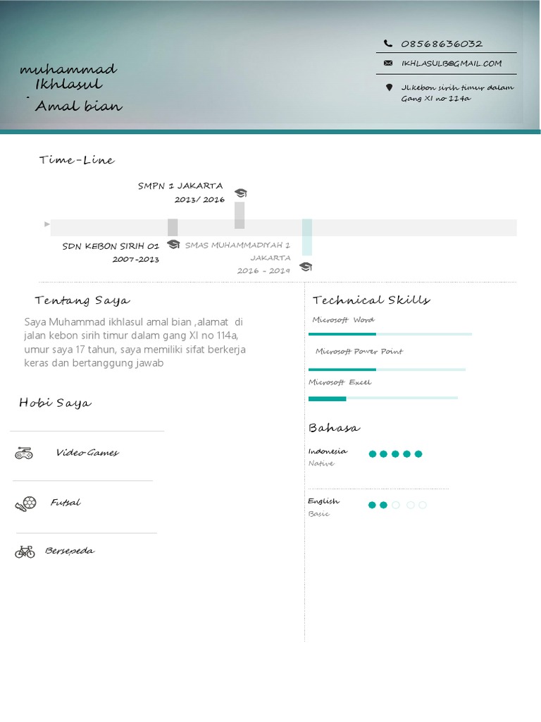 Profil Muhammad Ikhlasul Amal Bian | PDF