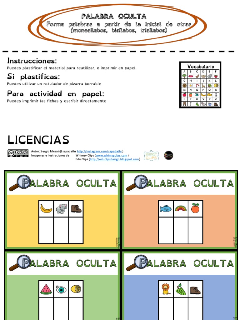 Descubre La Palabra Oculta | PDF