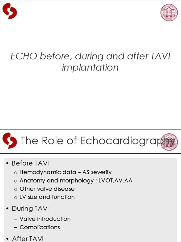 Echocardiography in TAVI Procedure | PDF | Thorax (Human Anatomy ...