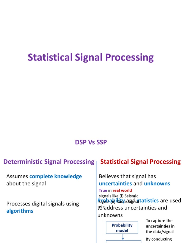 Statistical Signal Processing | PDF | Probability Theory | Probability Distribution