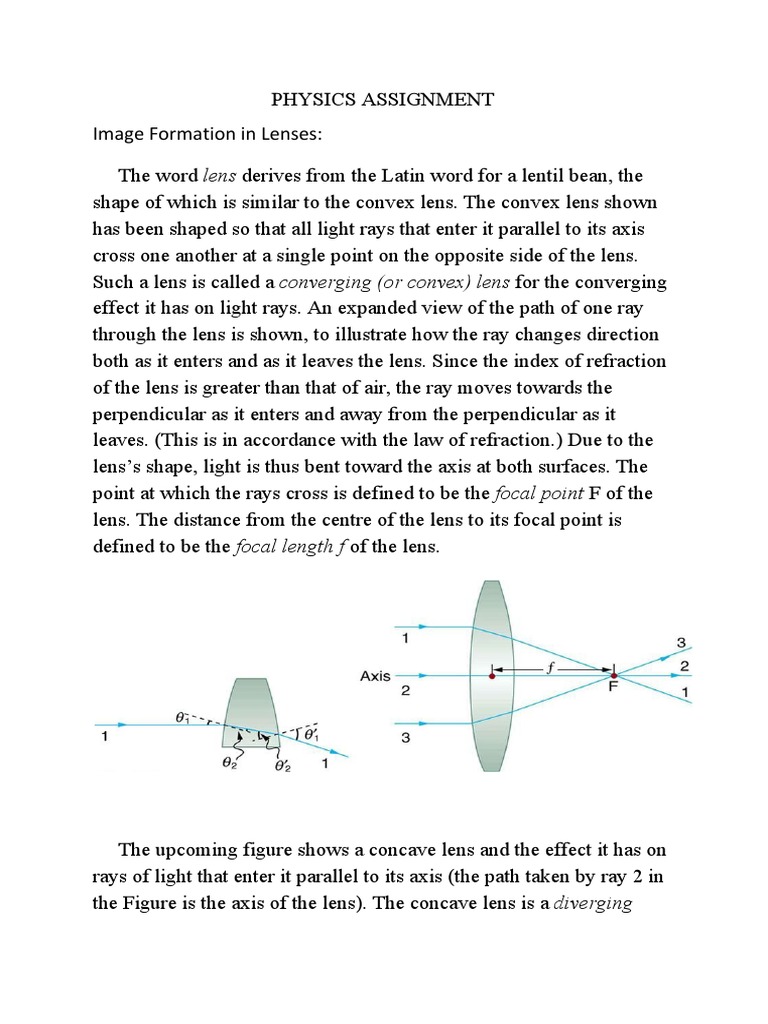 Image Formation in Lenses. | PDF | Lens (Optics) | Electrodynamics