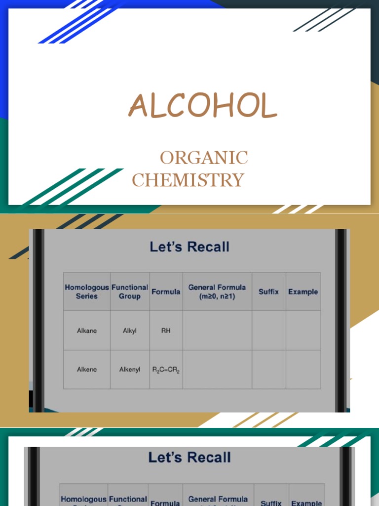 Alcohol: Organic Chemistry | PDF | Technology & Engineering