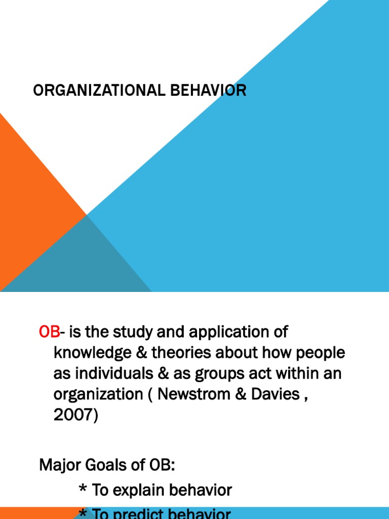 Org Behavior | PDF | Organizational Behavior | Science