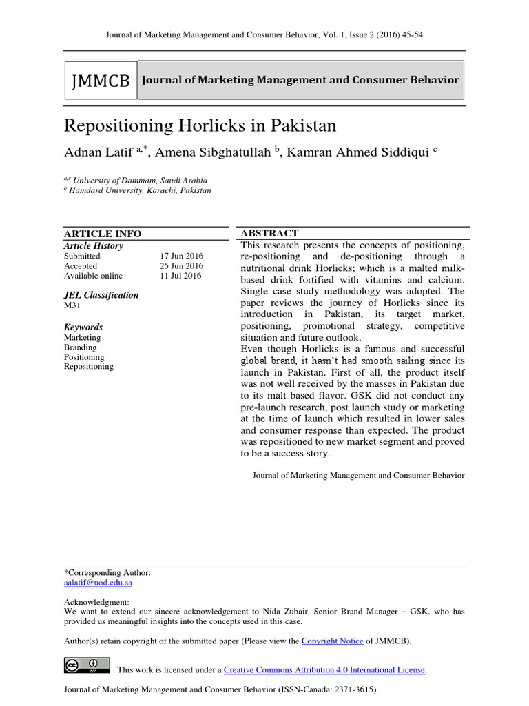 Horlicks Case Study PDF | PDF | Brand | Competition