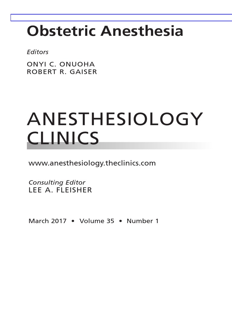 Anesthesia Books Obstetric Anesthesia | PDF | Childbirth | Anesthesia