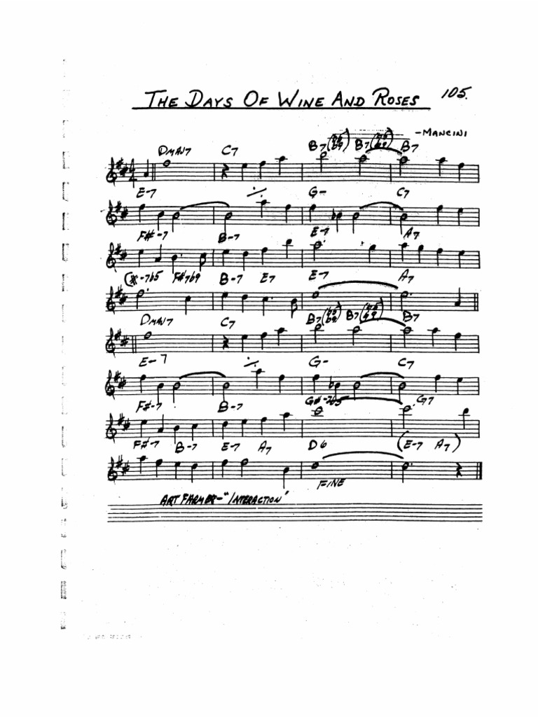 Days of Wine and Roses | PDF