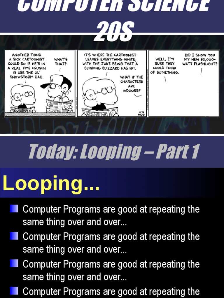 Today: Looping - Part 1 | PDF | Control Flow | Software Development