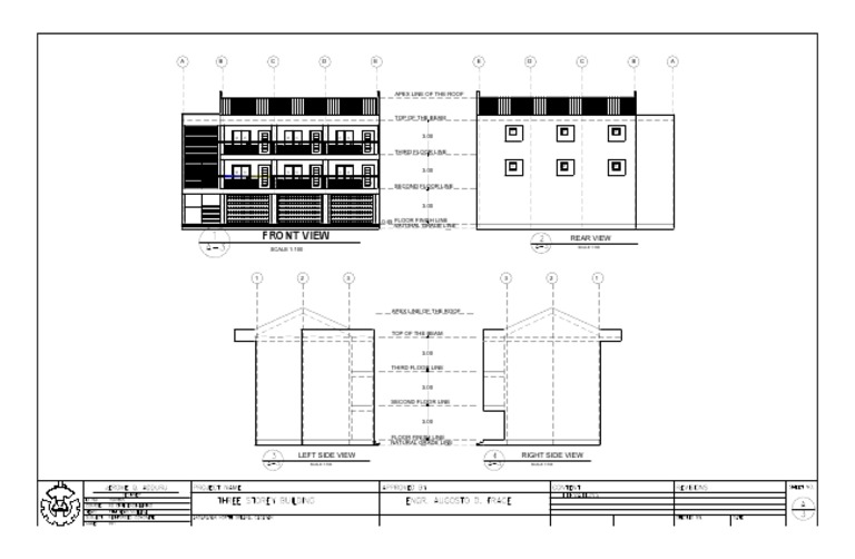 Architectural Plans and Elevations of a Multi-Level Building | PDF