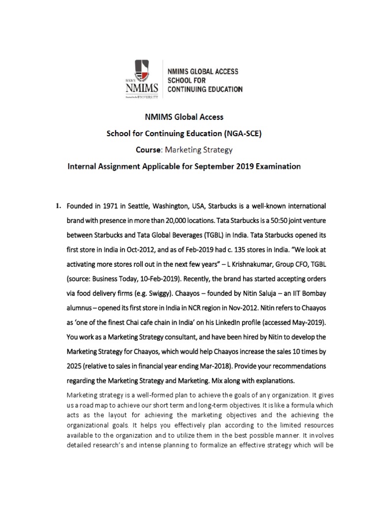 Marketing Strategy Assignment | PDF | Marketing Strategy | Competitive ...