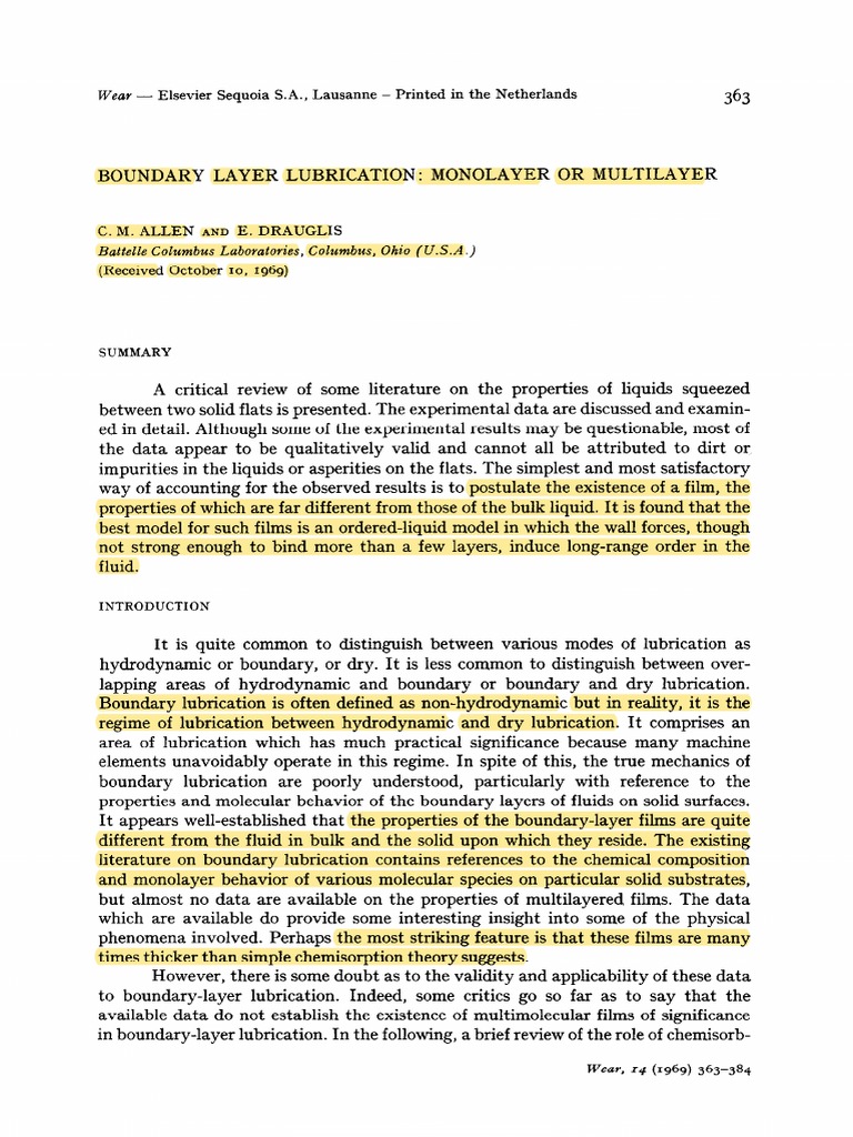 Finger Friction and Lubrication | PDF | Adsorption | Friction
