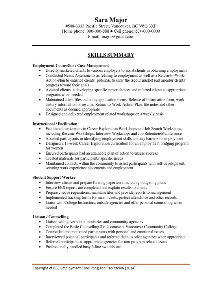 Functional Resume Sample PDF | PDF | Employment | Behavior Modification