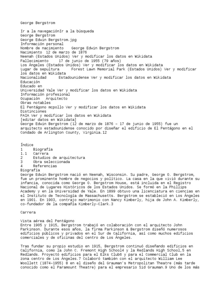 George Bergstrom | PDF | los Angeles | Arquitecto