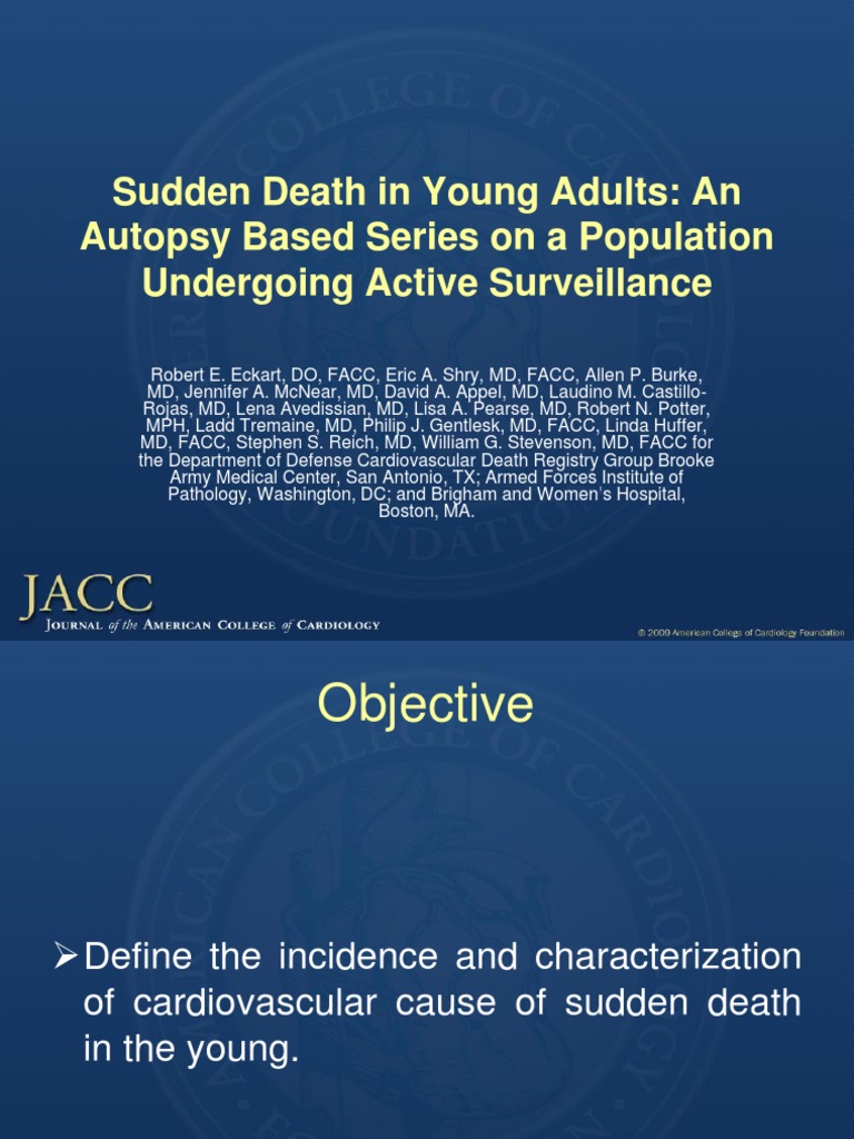 Sudden Death in Young Adults | PDF | Cardiac Arrest | Cardiovascular ...