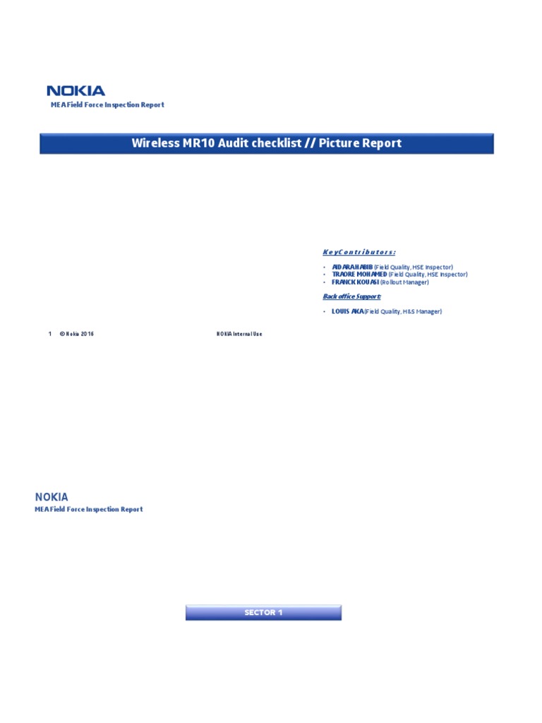 Wireless MR10 Audit Checklist - Presentation | PDF | Electrical ...