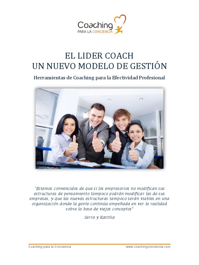 Info El Lider Coach | PDF | Liderazgo | Ciencias del comportamiento